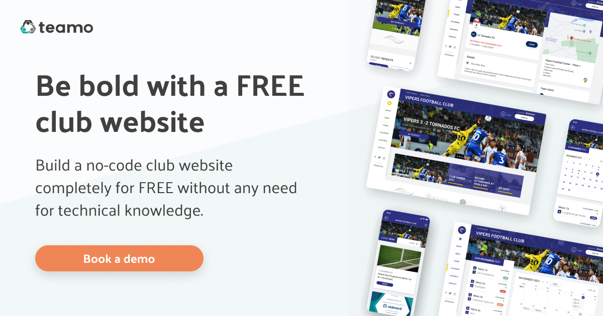 Get a FREE website for your Football Club